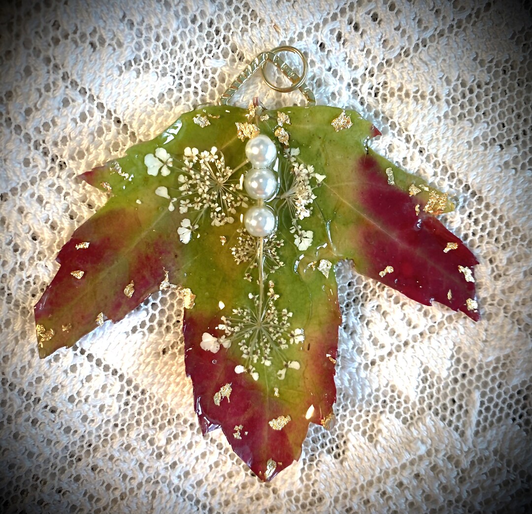 Preserved Fall Leaf Charm - Etsy