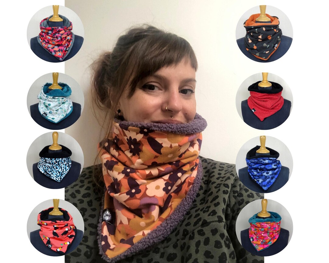 Adult Snood Triangle Shape Neck Warmer Flower Patterns - Etsy