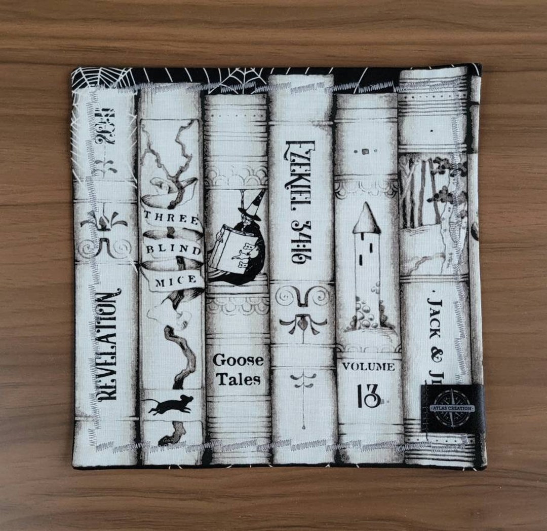 8x8 Spooky Books & Microfiber Backed Cotton Stitched EDC Hank - Etsy