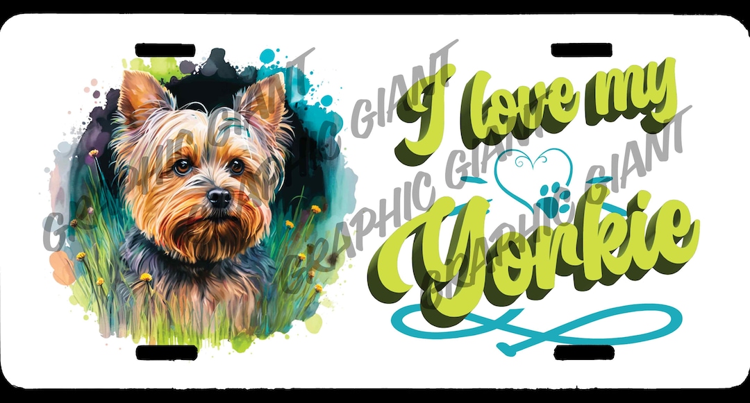 Yorkie (or Other Breeds) Customized License Plate Car Tag - Etsy