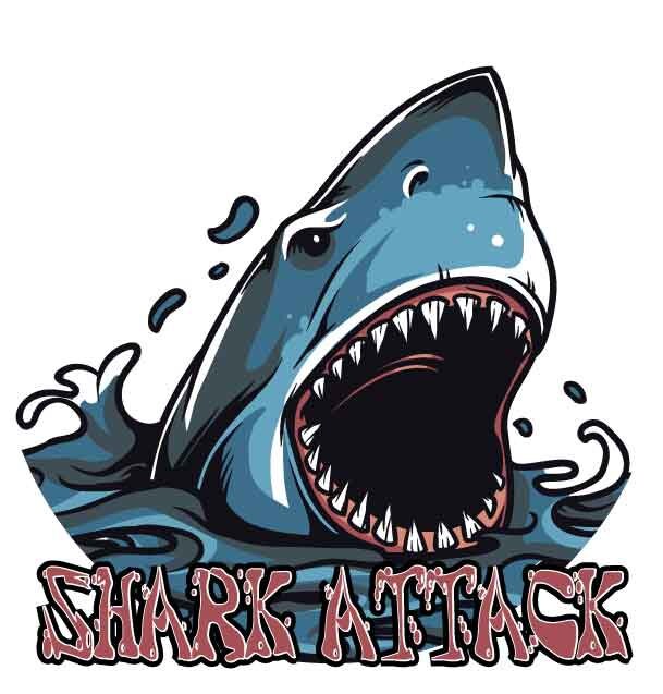 Shark Attack PNG - Etsy
