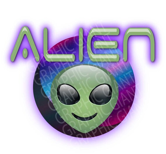 Alien Face Design PNG - Etsy