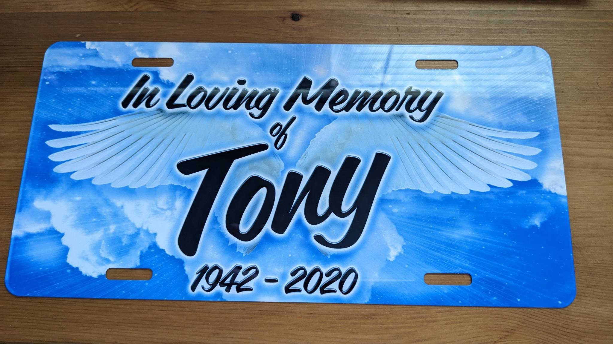 In Loving Memory Airbrush Look Customized License Plate Car Tag - Etsy