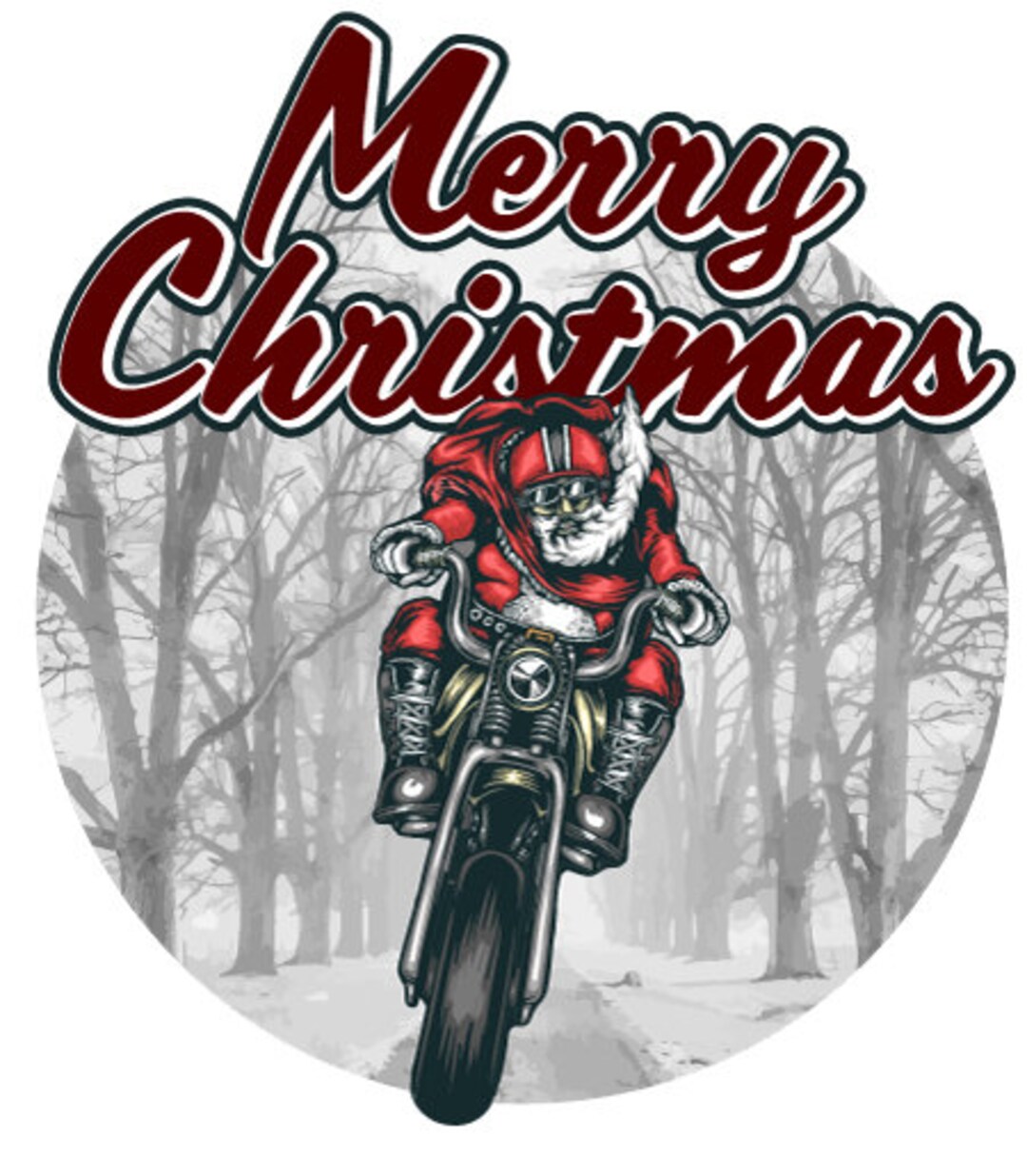 Motorcycle Santa - Etsy