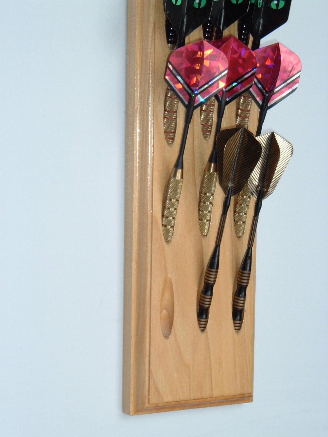 Wood Dart Holder Wall Mount Dart Display Rack. Unique Gift for Dad. Man ...
