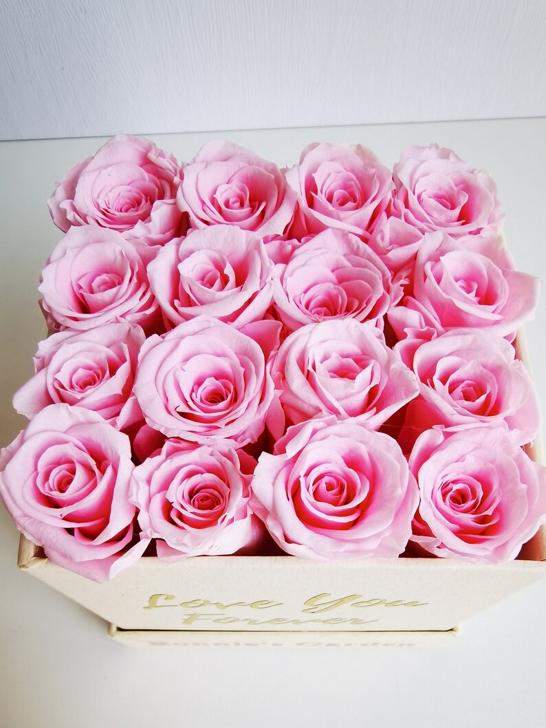 16 Eternal Roses/ Preserved Roses/preserved Rose Box/long - Etsy