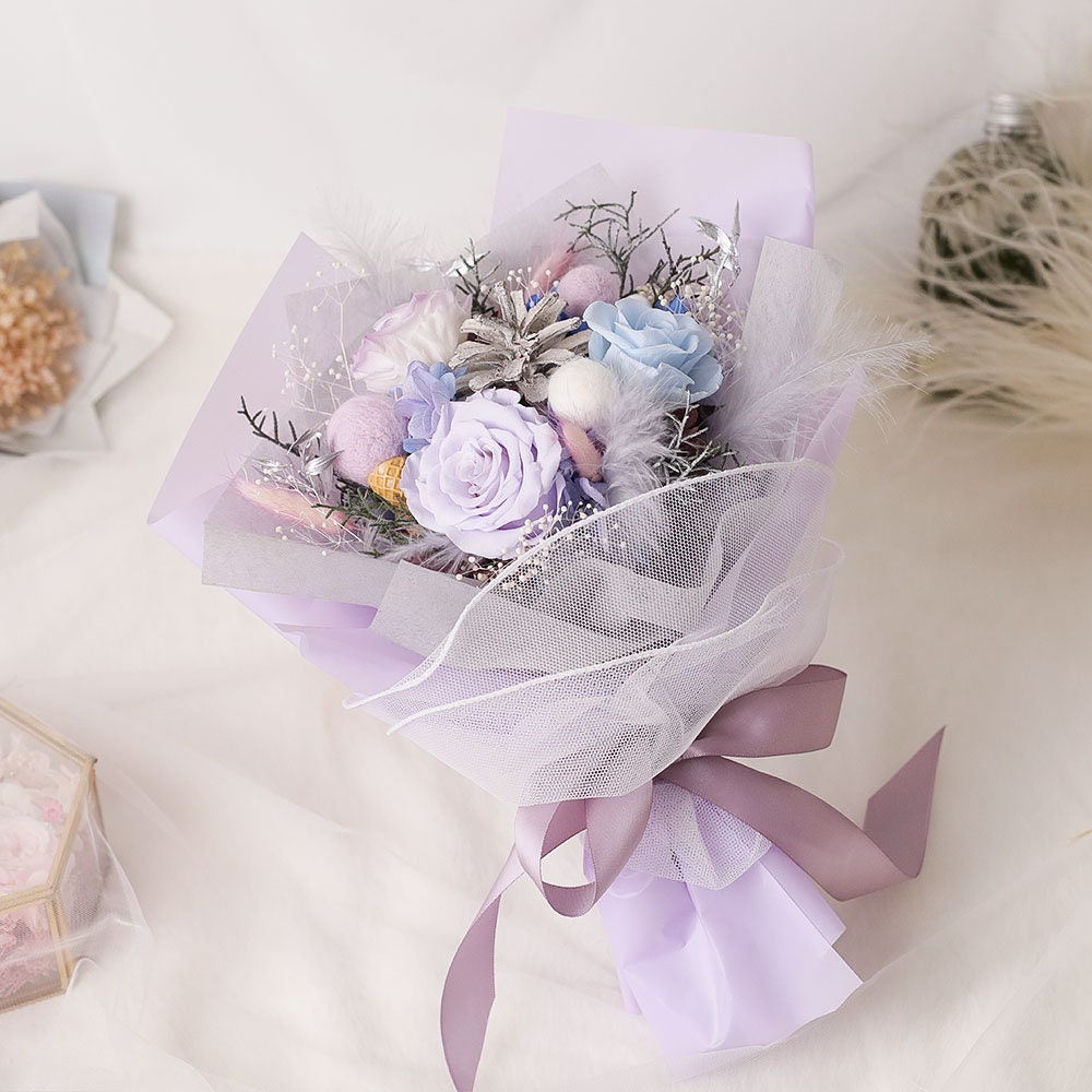 Eternal Rose/preserved Rose/preserved Rose Bouquet/long - Etsy