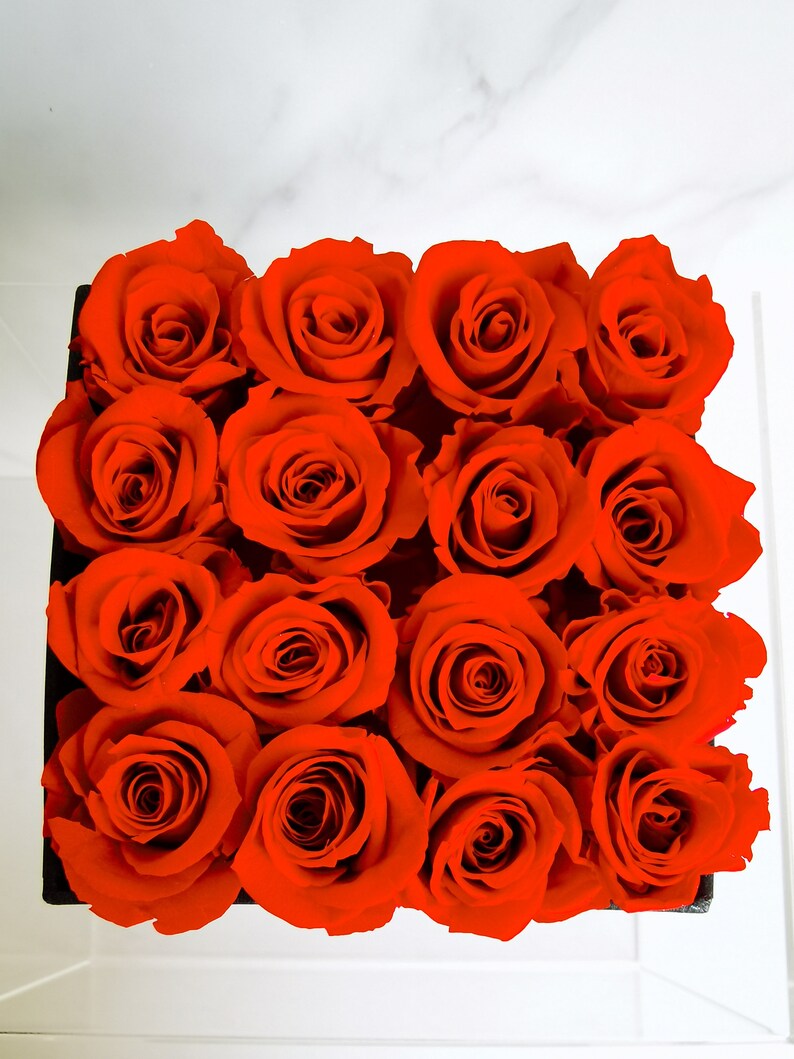 16 Eternal Roses/ Preserved Roses/preserved Rose Box/long - Etsy