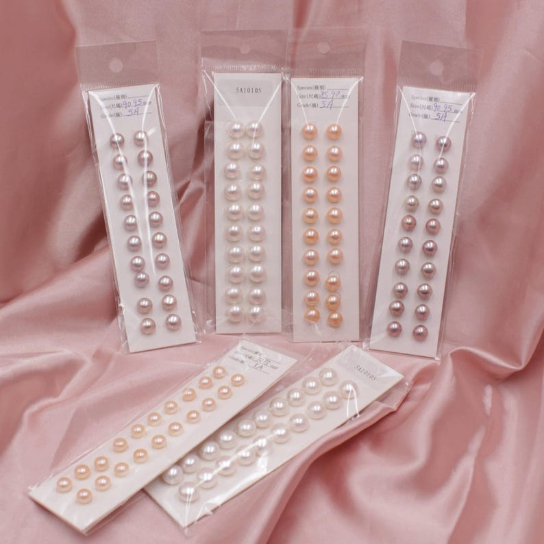 10pairs 5A Bread Shaped Freshwater Pearls: Half Hole Natural Pearl ...
