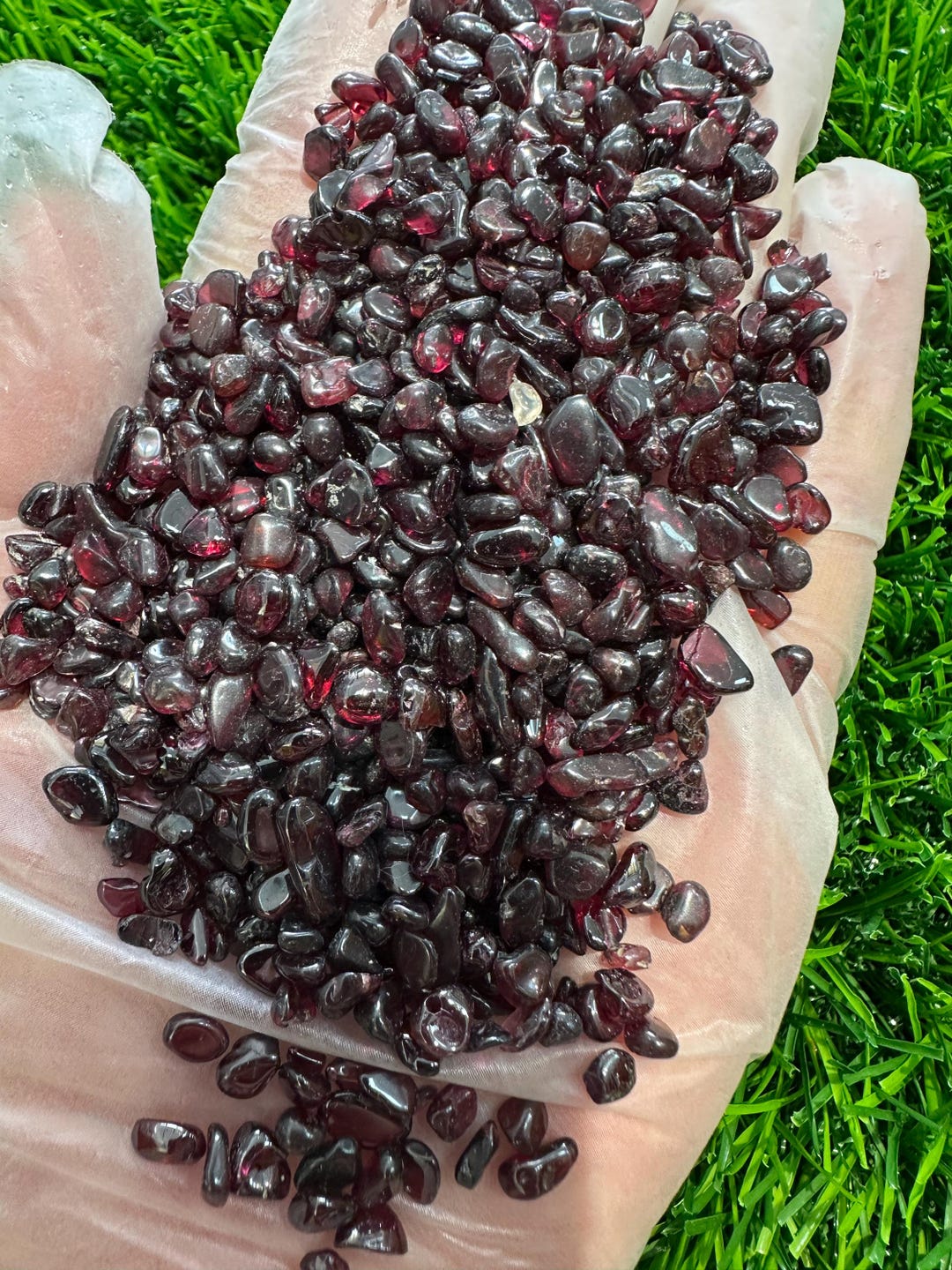 Garnet Chips-garnet Tumbled Gemstone Chips-polished Garnet Tumbled ...