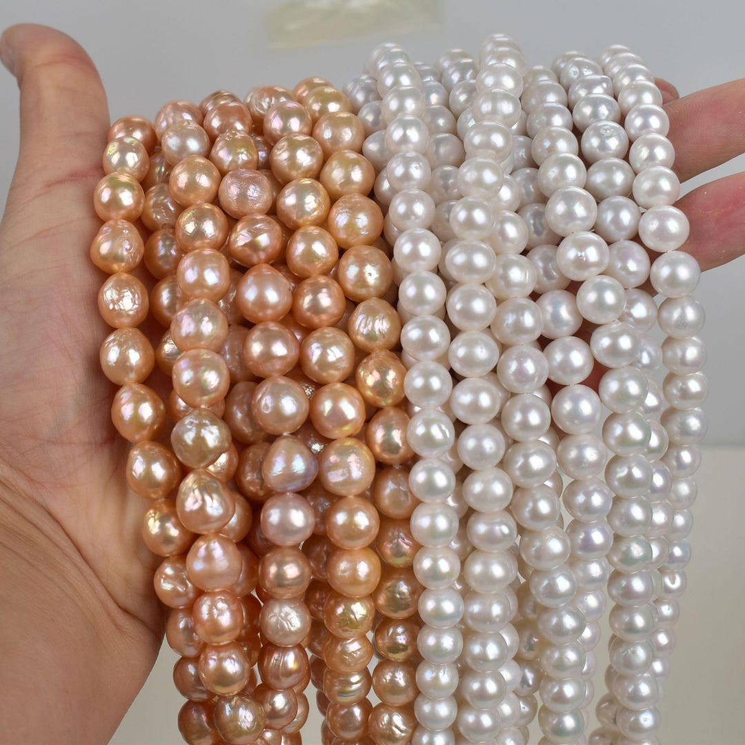 Natural Freshwater Edison Pearl Beads: High Luster Pearls, for Handmade ...