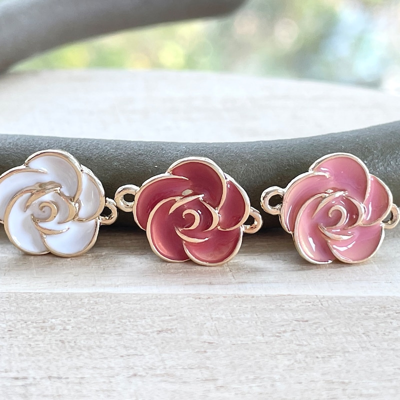Rose Charm - Etsy