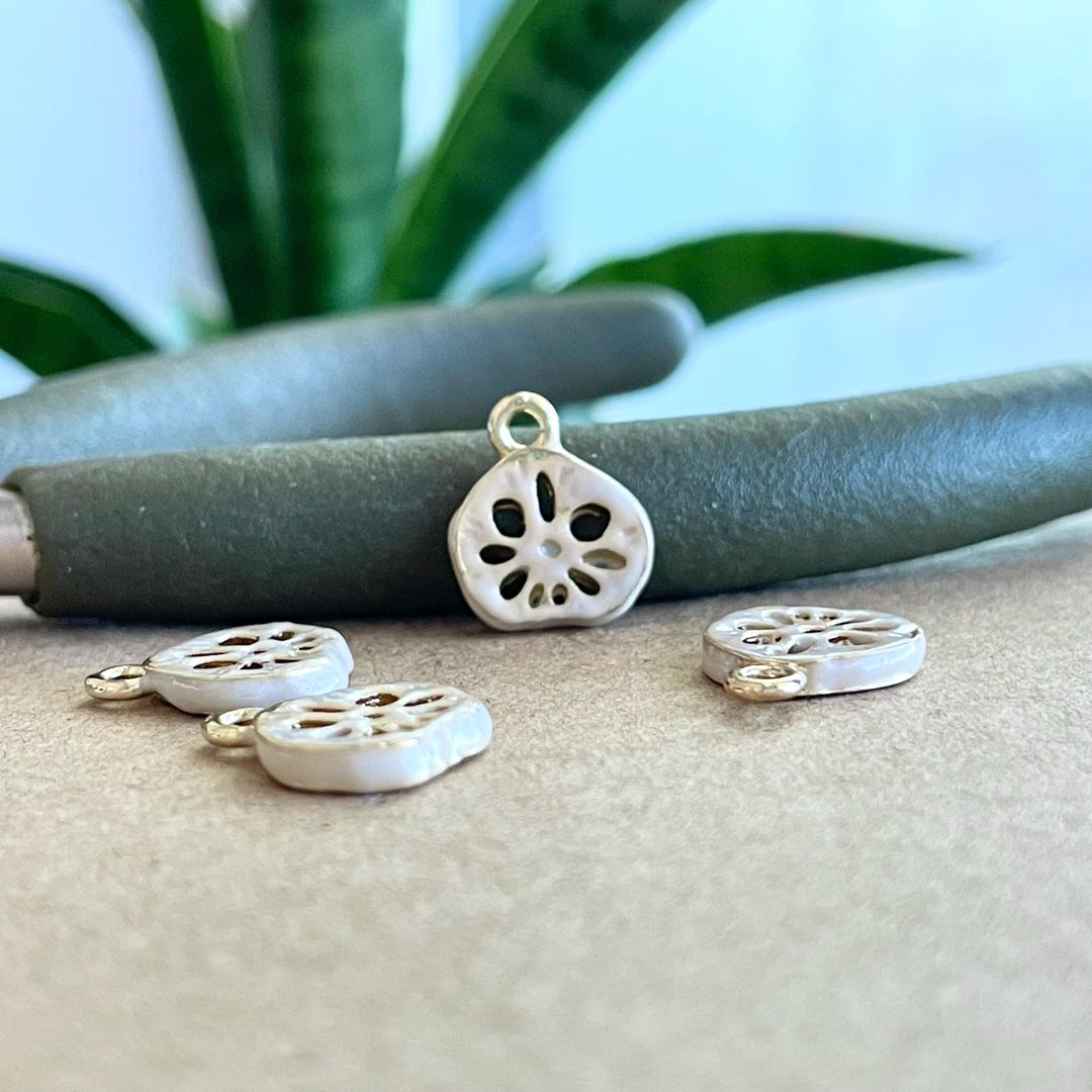 Tiny Lotus Root Charm / Necklace / Clip on / Phone Strap / Keychain ...