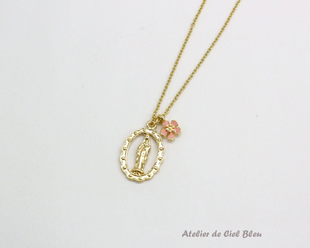 Saint Maria Goretti Necklace Gold Plated St. Maria Necklace - Etsy