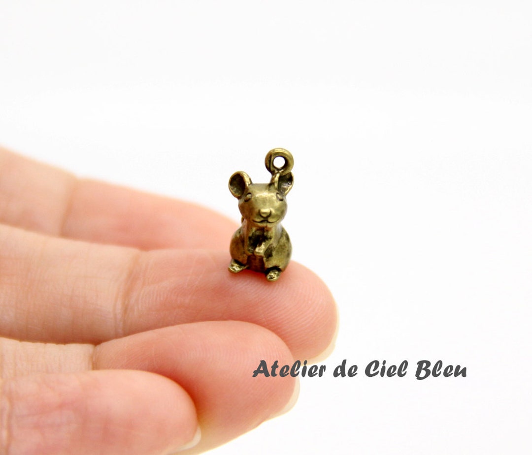 Mouse Charm, Alice in Wonderland Mouse Charm, Antique Bronze Mouse ...