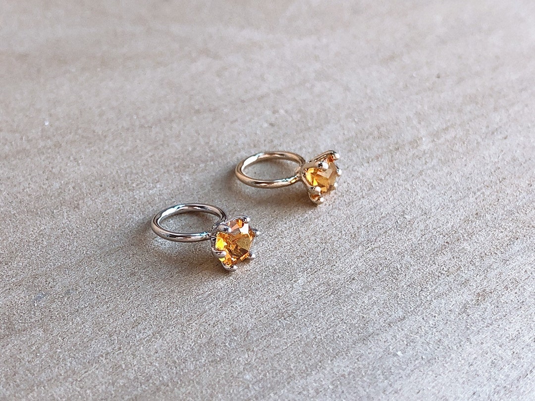 Tiny CZ Birthstone Ring Charm, November Birthstone Ring Charm, Cubic ...
