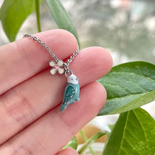 Blue Bird Necklace - Etsy