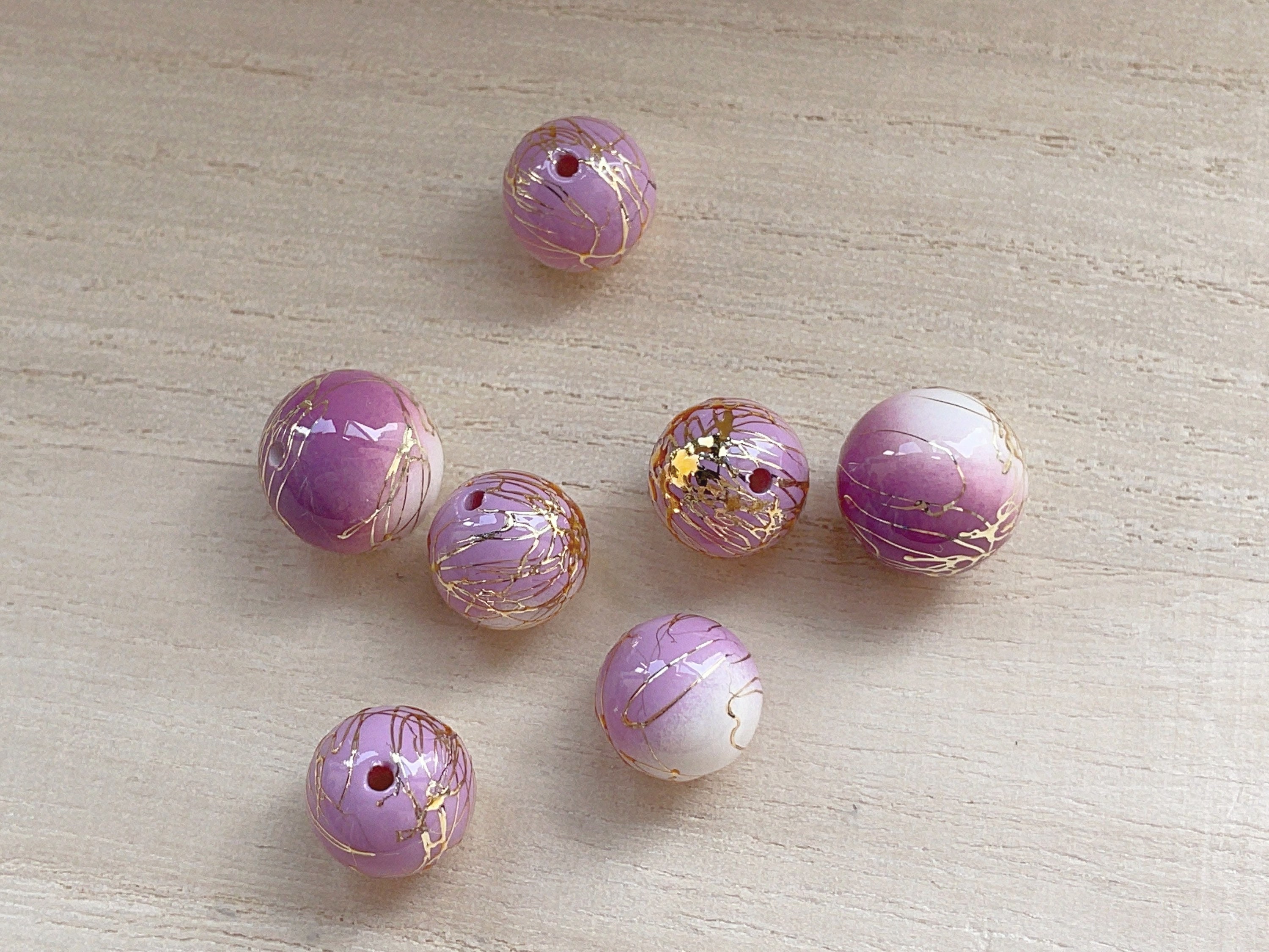 8mm / 10 mm / 12 mm / 14 mm Japanese Arabesque Beads Gold | Etsy