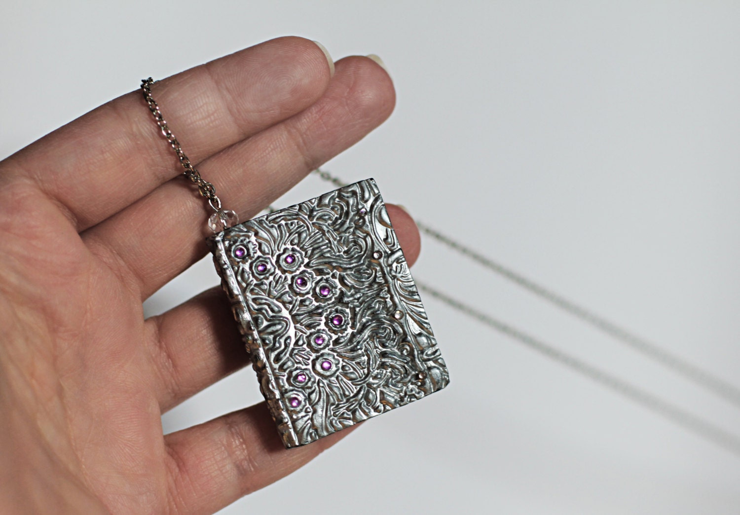 Gold Book Necklace Thoughtful Gift for Mom Mini Book Pendant Book Lover ...