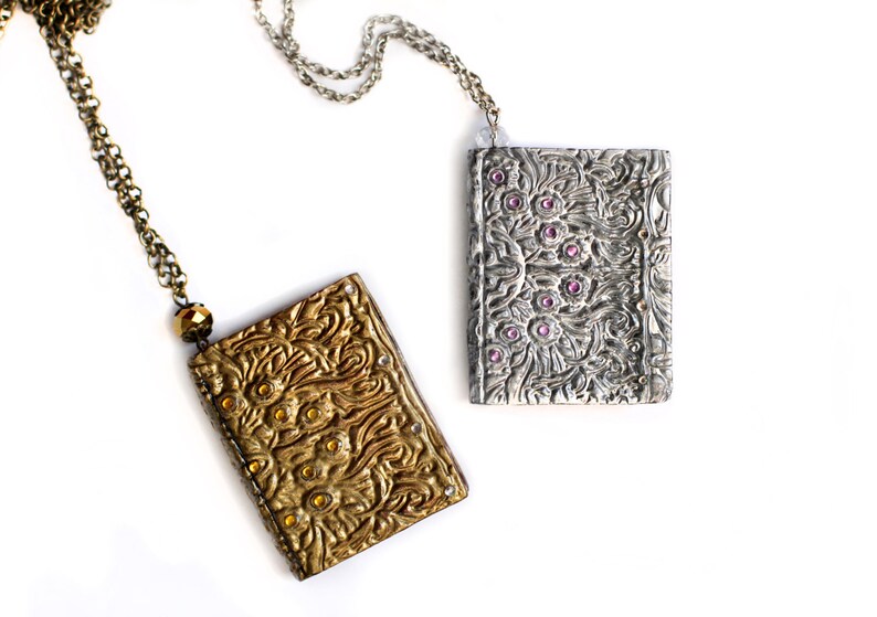 Silver Book Necklace Birthday Gifts for Friends Book Jewelry - Etsy