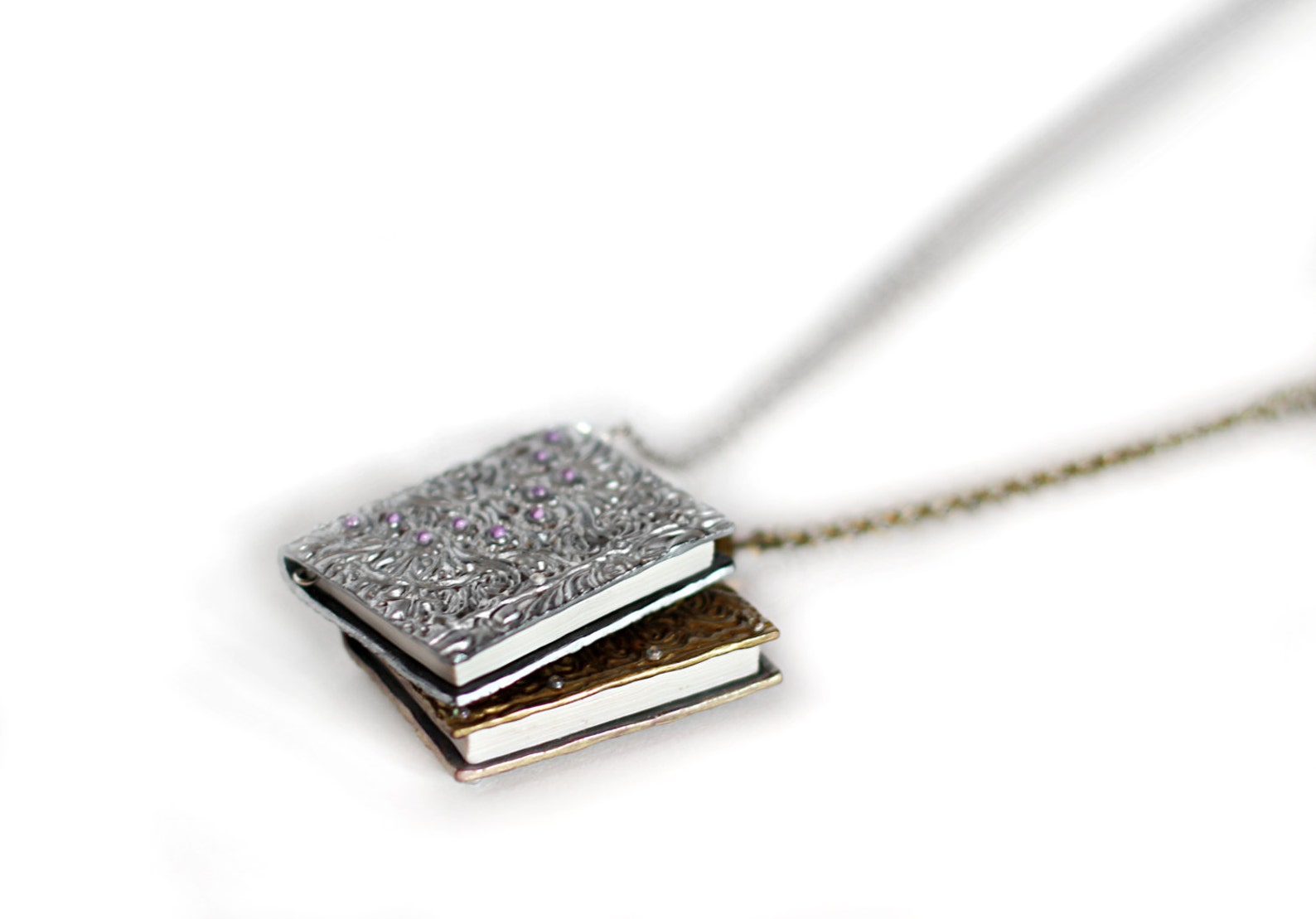 Silver Book Necklace Birthday Gifts for Friends Book Jewelry - Etsy