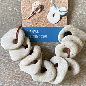 Lot of 10 Hag Stones: Natural Holed Beach Stones, Wiccan Amulets - Etsy
