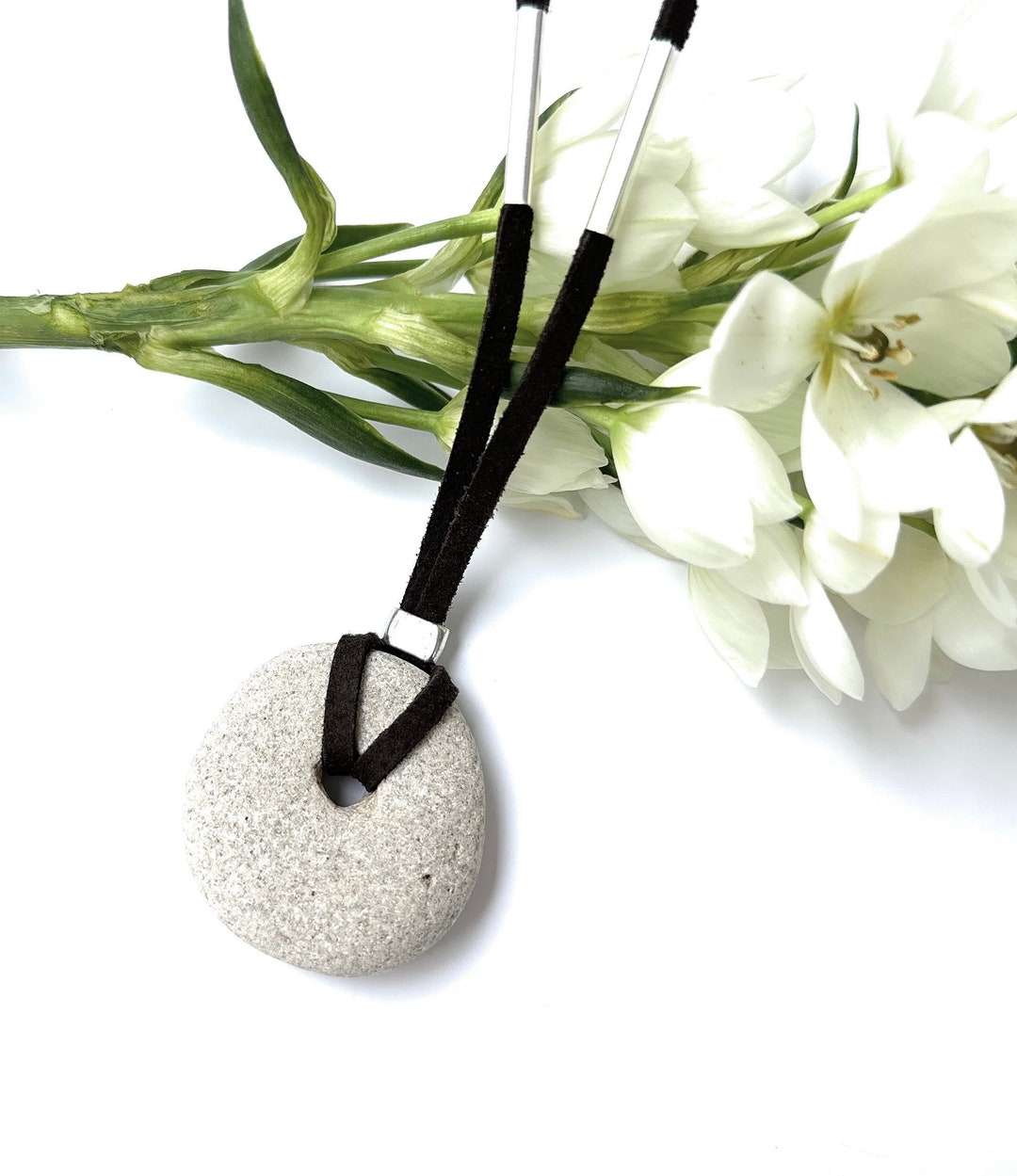 Hag Stone Jewelry, Hagstone Necklace, Sea Stone Necklace, Sandstone ...