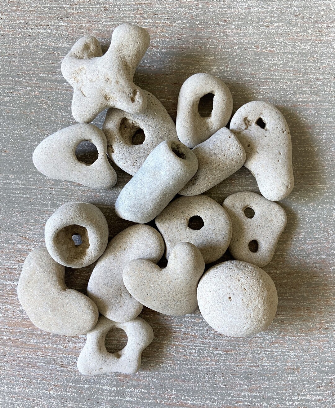 Unique Stones With Natural Holes - Large Hag Stones Bulk Lot (15 ...
