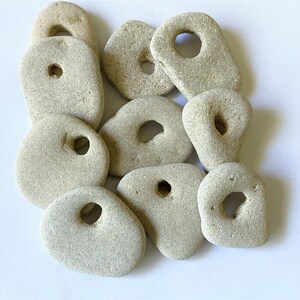 Lot of 10 Hag Stones: Natural Holed Beach Stones, Wiccan Amulets - Etsy