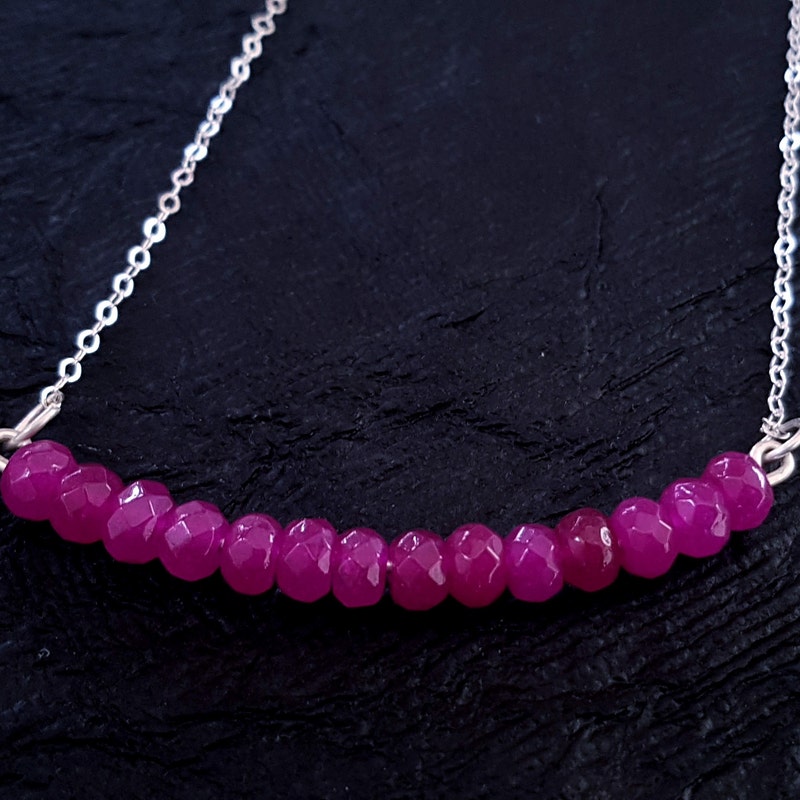 Magenta Necklace - Etsy