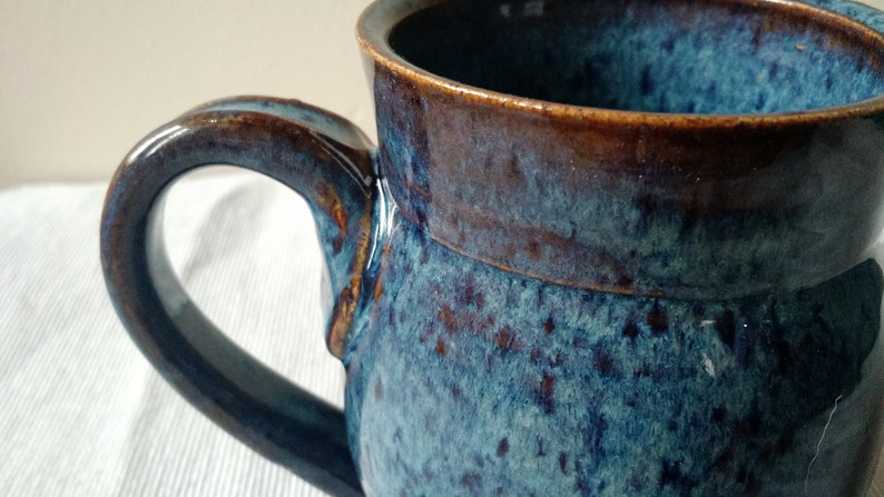 Large Blue Coffee Mug Handmade Ceramic Ready to Ship | Etsy