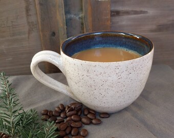 Large Blue Coffee Mug Handmade Ceramic Ready to Ship | Etsy