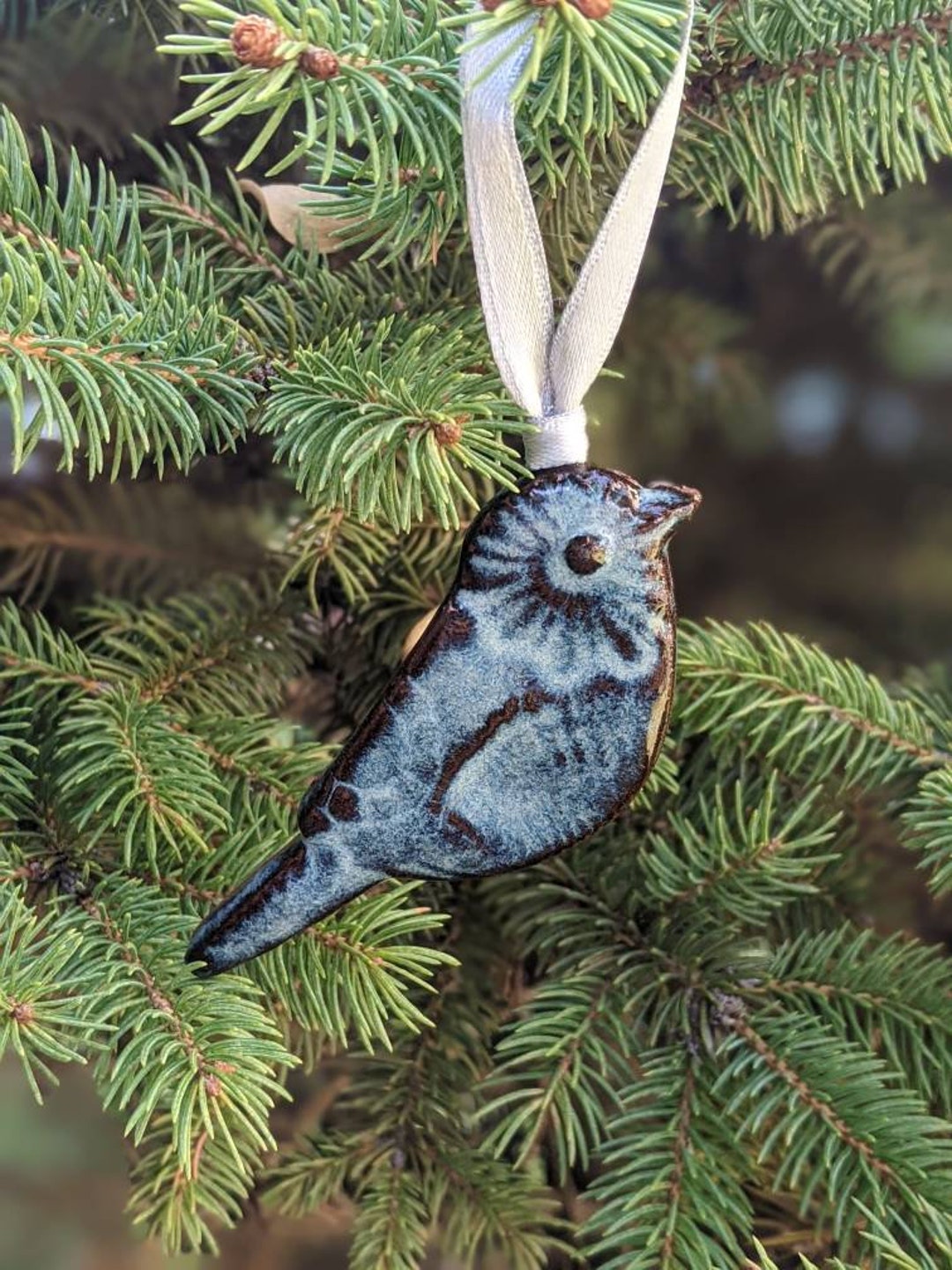 Blue Bird Ornament, Handmade Ceramic, Ready to Ship - Etsy