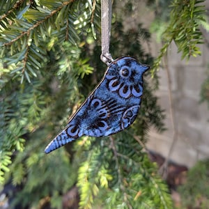 Blue Bird Ornament, Handmade Ceramic, Ready to Ship - Etsy