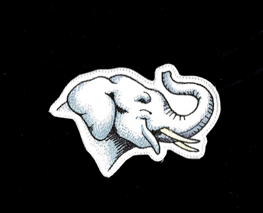 Baby Elephant Patch Iron-on/sew On/heat Press Apply Embroidered Fabric ...