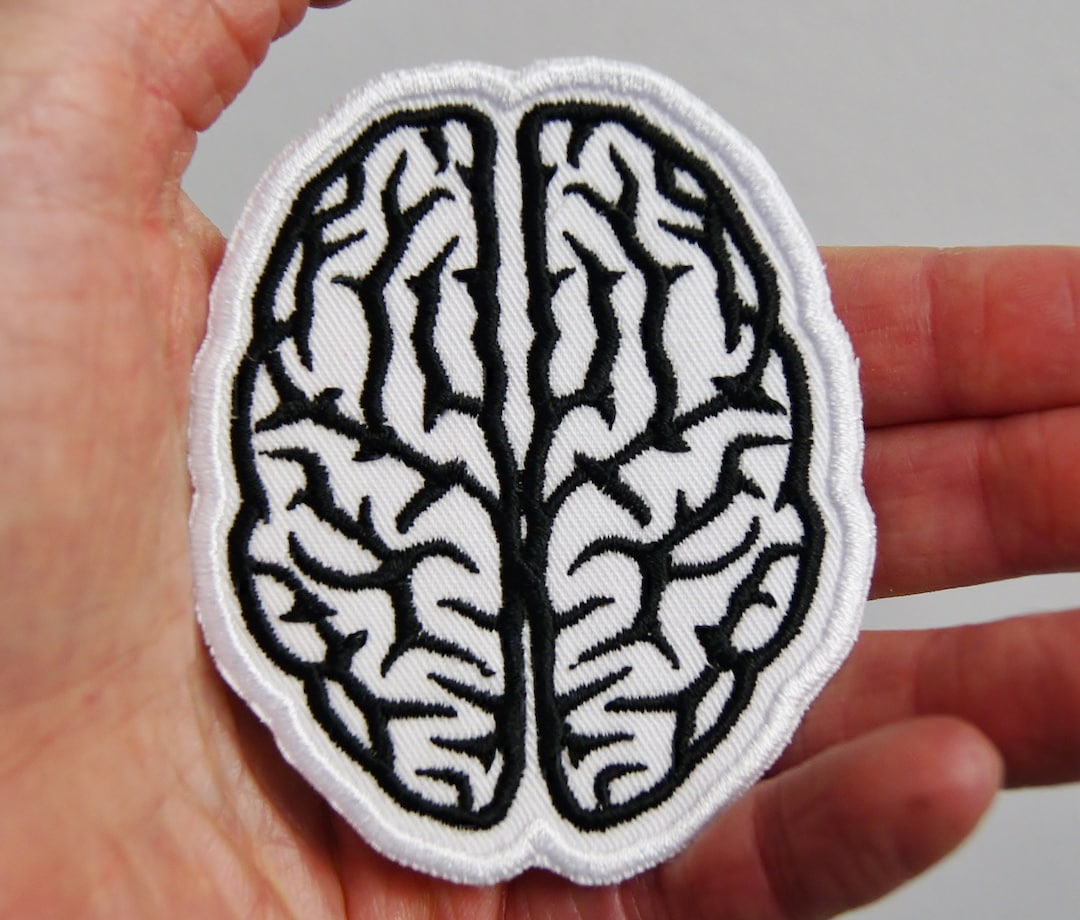 Brain Patch Embroidered Iron on Patch Fabric Anatomy Patch by ...