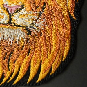 Lion Patch Iron on Embroidered Lion Safari Fabric Patch by Magicpatches&more - Etsy