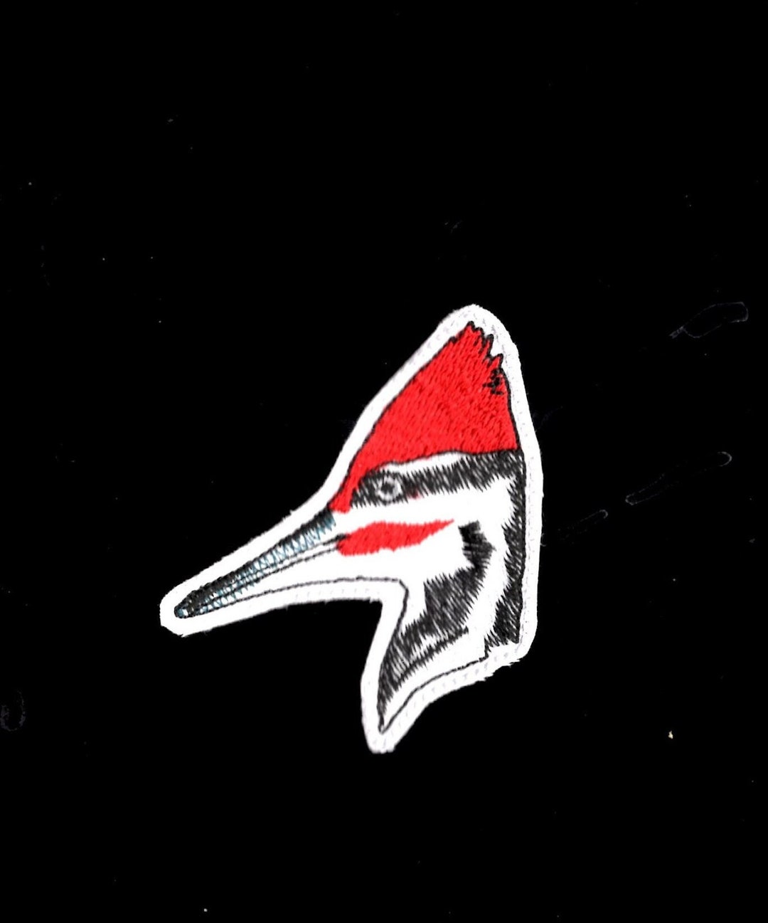 Pileated Woodpecker Fabric Applique Patch Embroidered Iron on Patch by ...