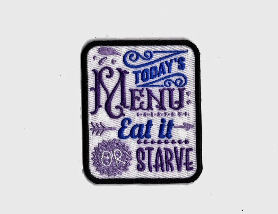 Chef Patch Embroidered Iron on Chef Menu Patch by Magicpatchesandmore ...