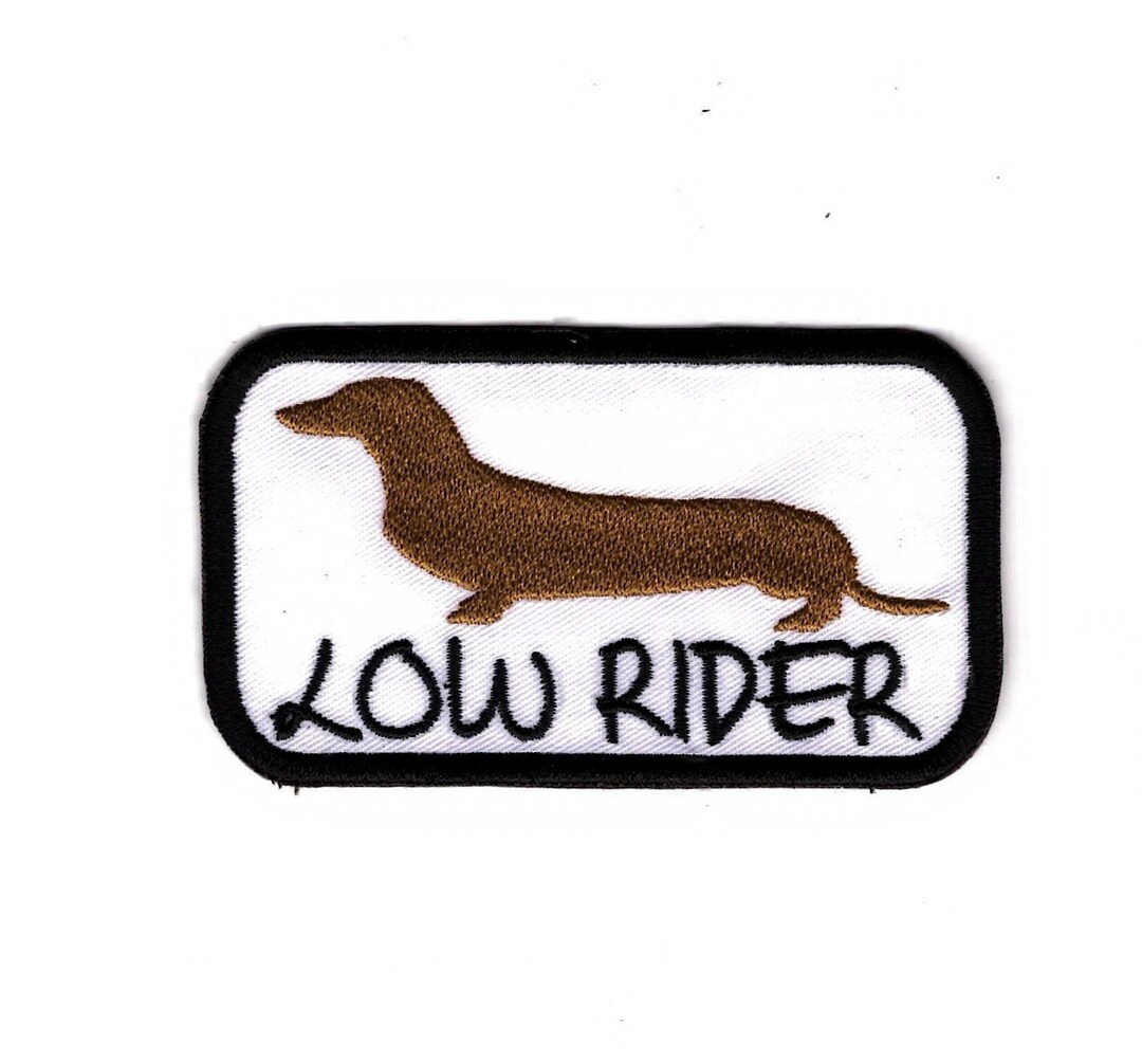 Weenie Dog Patch Embroidered Iron on Dachshund Low Rider Dog Patch by ...