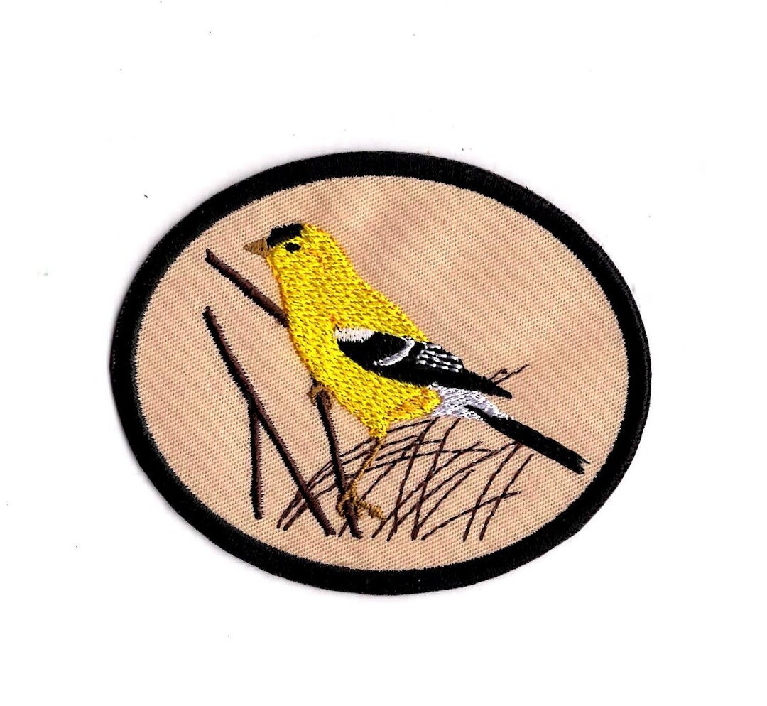 Hand Finished Gold Finch Bird Patch A Delight for Bird Lovers ...