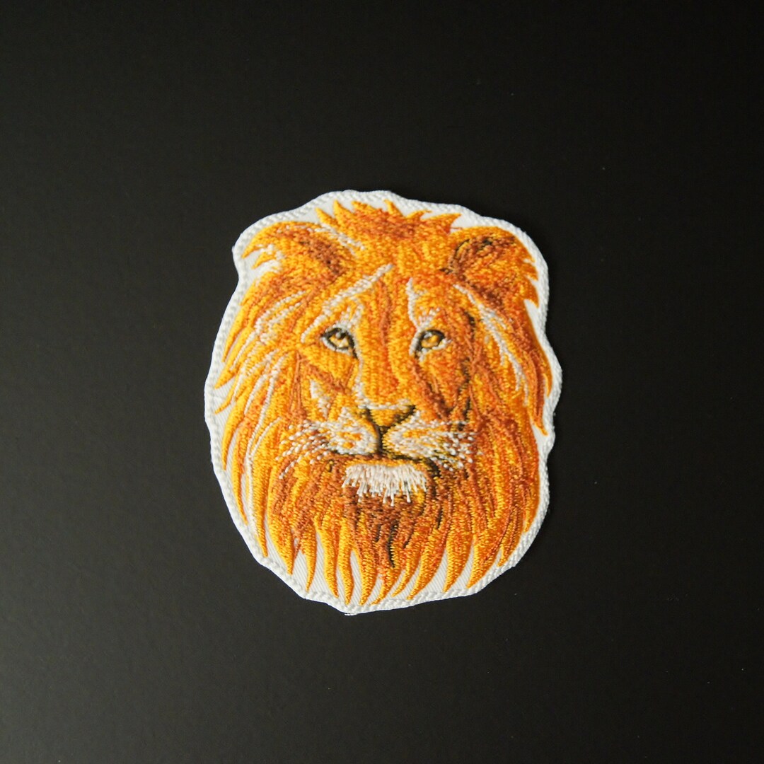 Lion Patch Iron on Embroidered Lion Safari Fabric Patch by Magicpatches ...