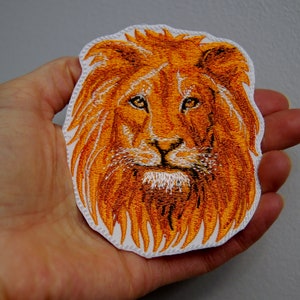 Lion Patch Iron on Embroidered Lion Safari Fabric Patch by Magicpatches ...