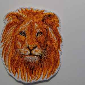 Lion Patch Iron on Embroidered Lion Safari Fabric Patch by Magicpatches ...