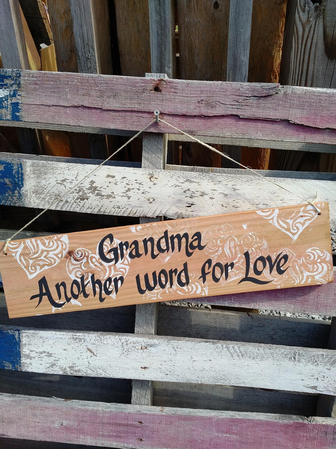 Grandma Another Word for Love, Grandma Gift Sign, Grandmas Love Sign ...