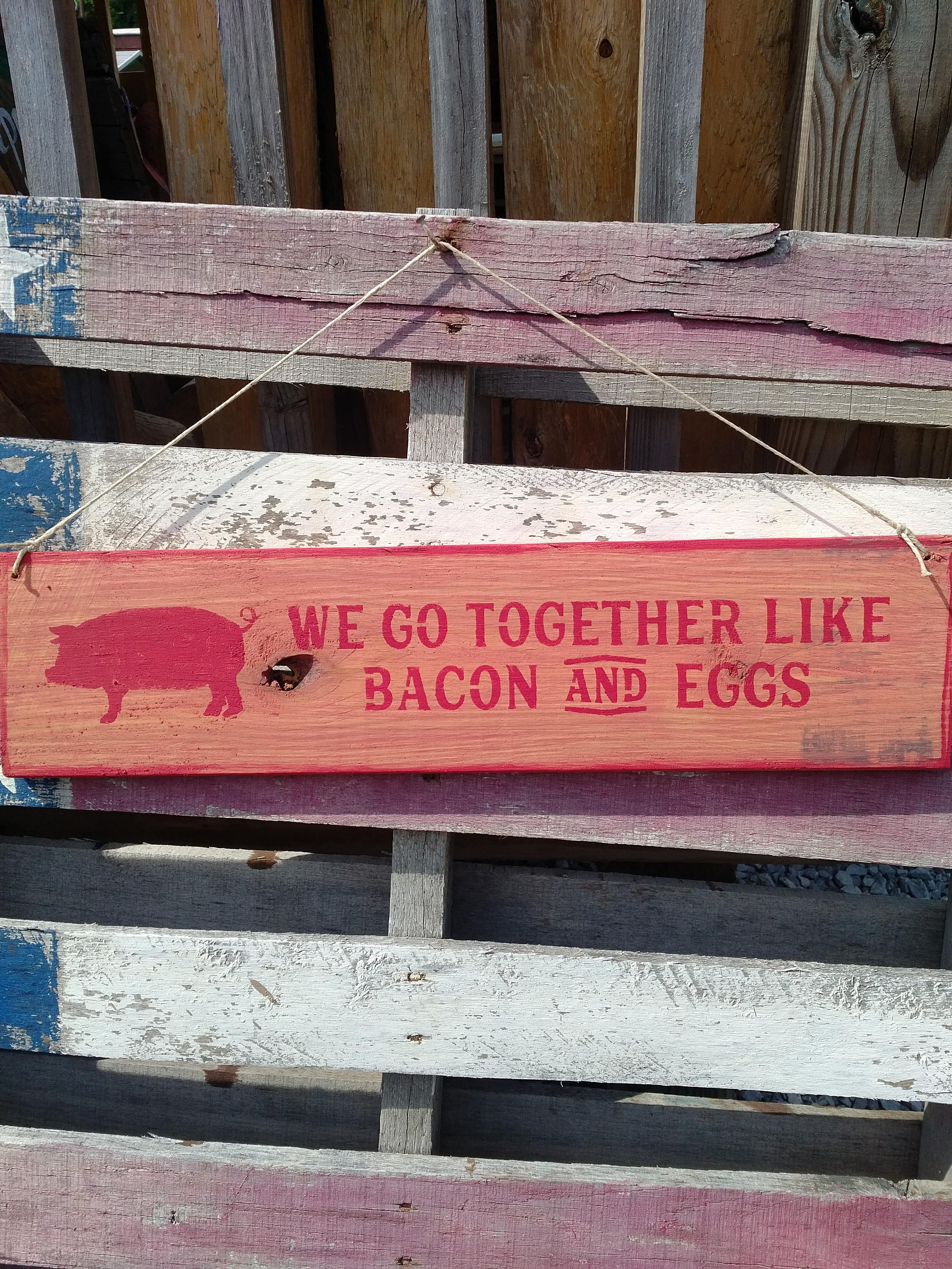 We Go Together Like Bacon and Eggs Sign, Farm Sign, Country Kitchen ...