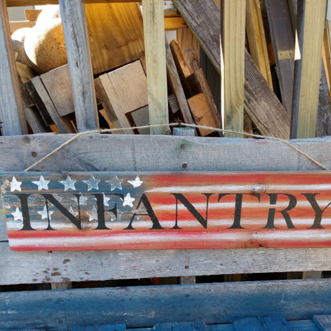 USA Military Infantry Sign Says It All,patriotic Military,proud ...