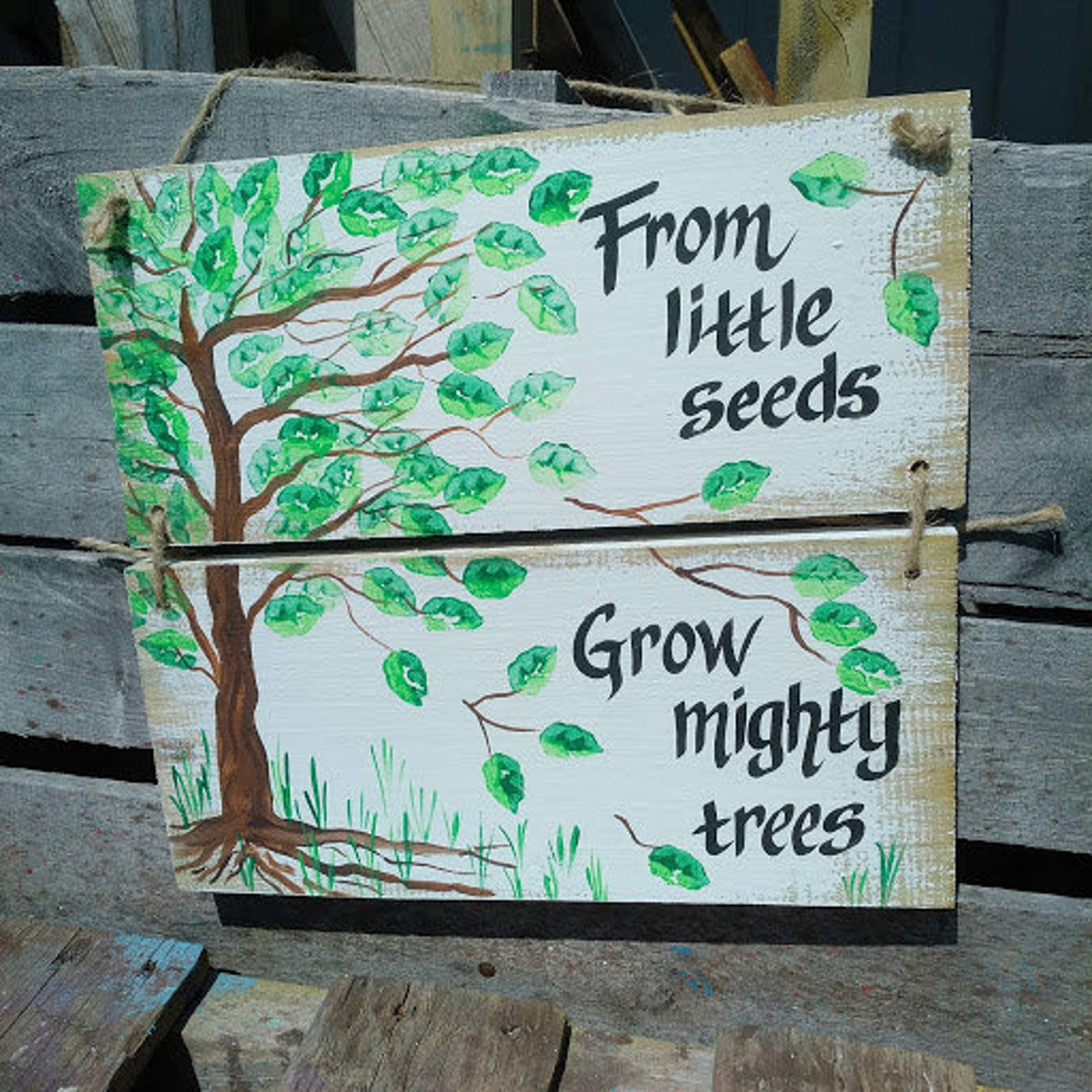 Seeds Grow Into Trees Inspirational Sign Religious Sign - Etsy