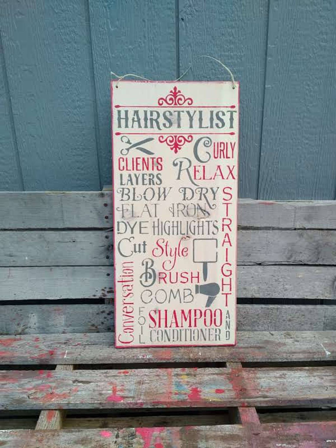 Hair Stylist Sign Beauty Shop Sign Hair Salon Sign Beauty - Etsy