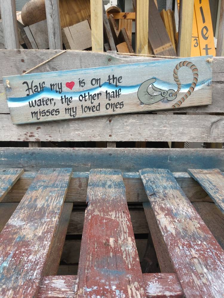 Tow Boat Worker Sign Living on the Water Water Way of Life Tow | Etsy